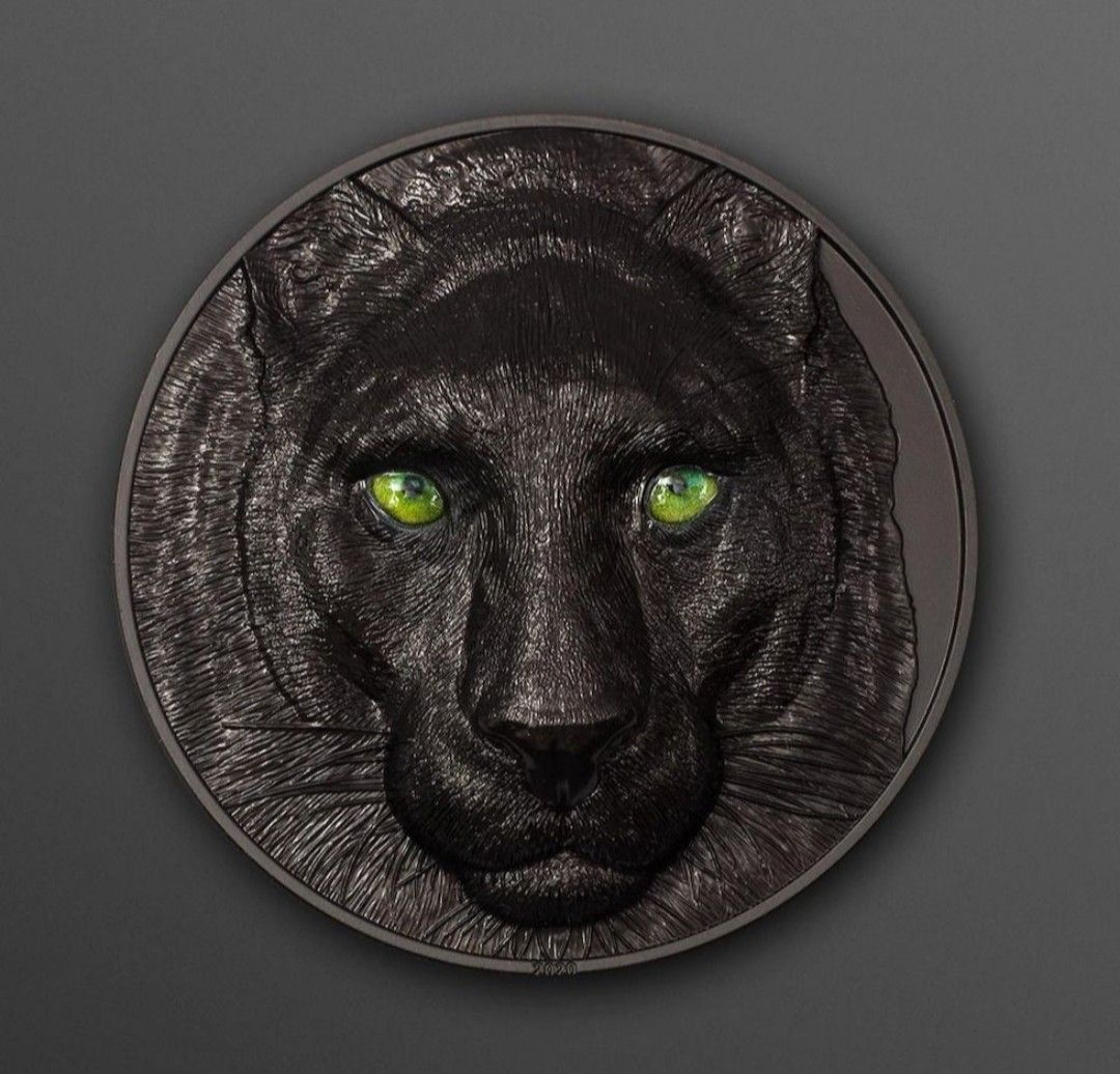 BLACK PANTHER Hunters By Night 5 Oz Silver Coin 20$ Palau 2020, Hobbies ...