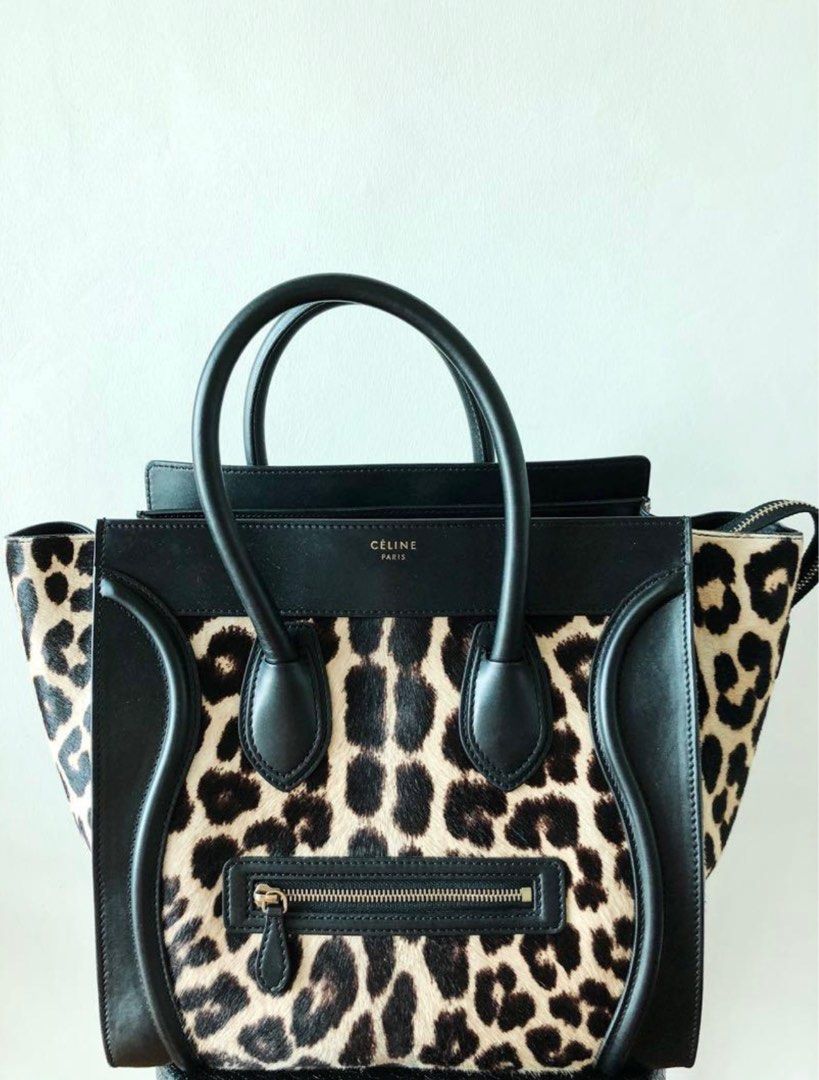 Celine Leopard Mini Luggage, Luxury, Bags & Wallets on Carousell