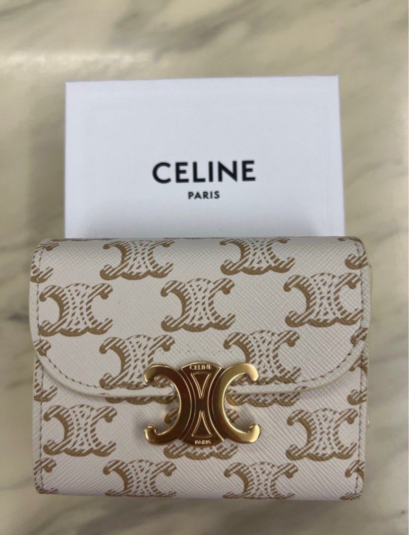 Celine small wallet (white), Women's Fashion, Bags & Wallets, Purses ...