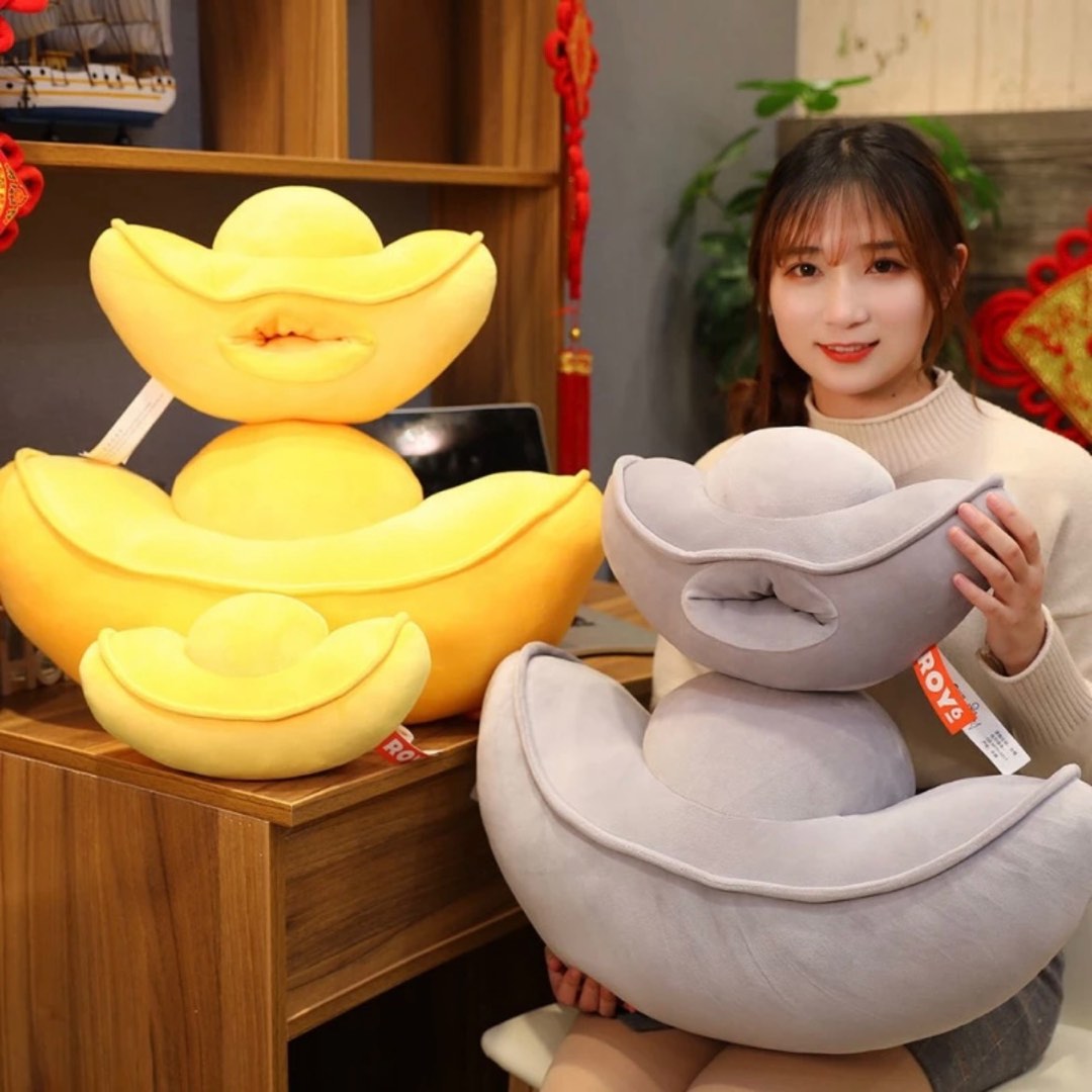 CNY 2024 Gold Ingot Plush Toy | Gong Xi Fa Cai 恭喜发财 Gold Silver Ingot ...