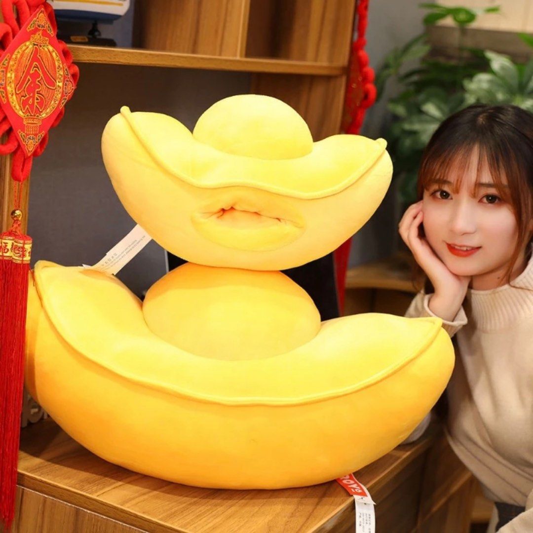 CNY 2024 Gold Ingot Plush Toy | Gong Xi Fa Cai 恭喜发财 Gold Silver Ingot ...