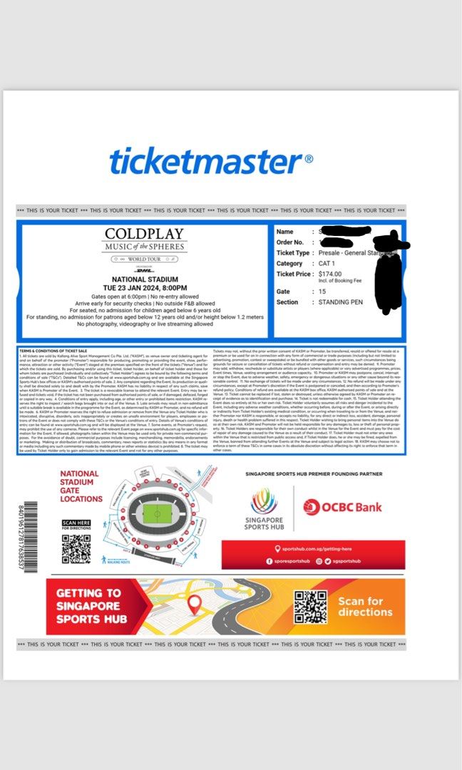 Coldplay 23 Jan 2024, Tickets & Vouchers, Event Tickets on Carousell
