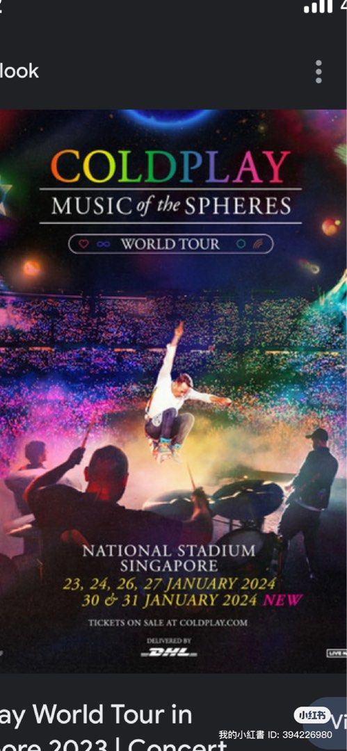 Coldplay 26 Standing, Tickets & Vouchers, Event Tickets on Carousell