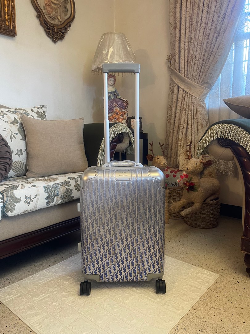 Collab Edition Aluminum Oblique Gradient Blue Silver Carry On Suitcase ...