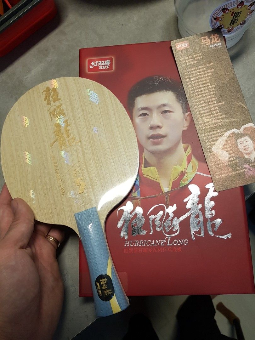Dhs Table Tennis Racket hurricane long 5, Sports Equipment, Sports ...