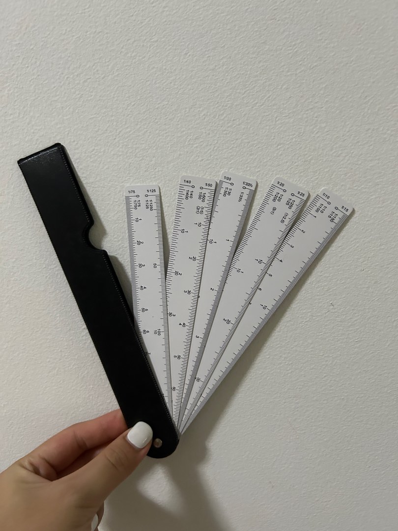 Fan Shape Architects Scale Ruler For Graphics Design Multi Ratio ...