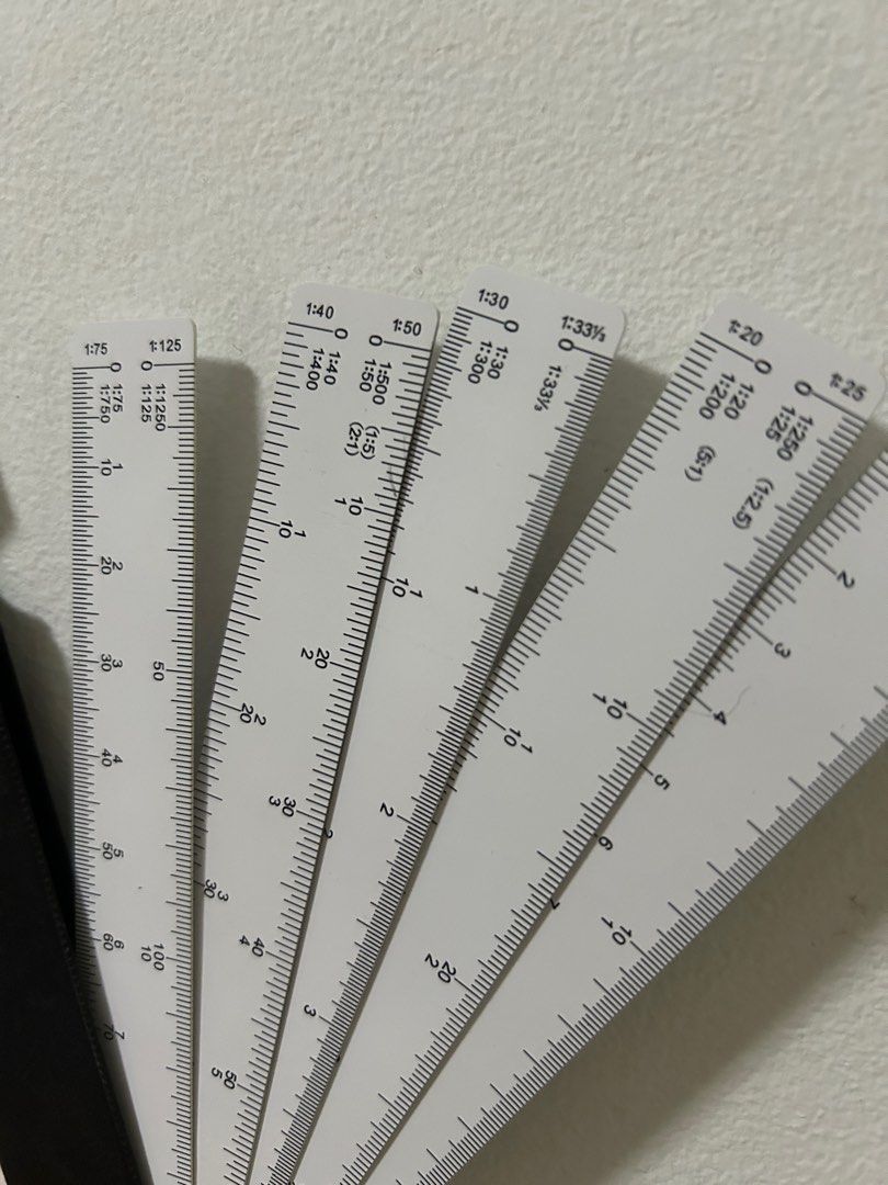 Fan Shape Architects Scale Ruler For Graphics Design Multi Ratio ...
