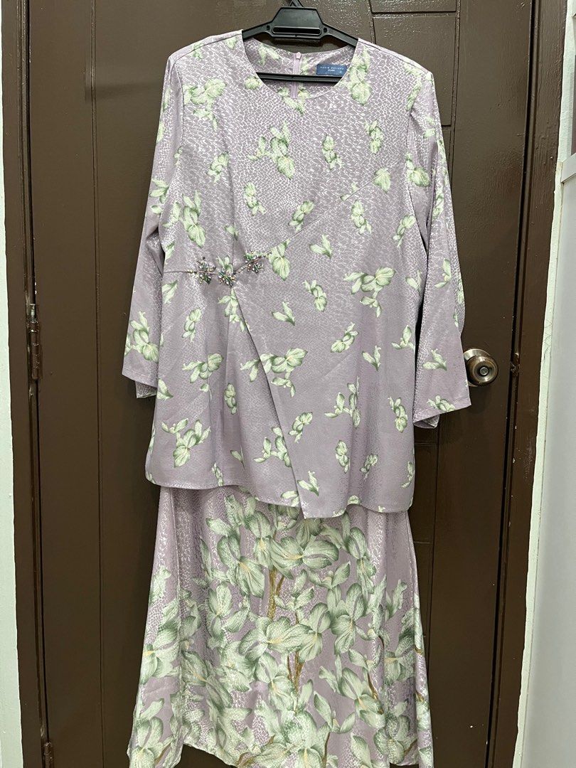Hanis Zalikha by Jakel baju kurung lilac (real colour 2nd pic), Women's ...