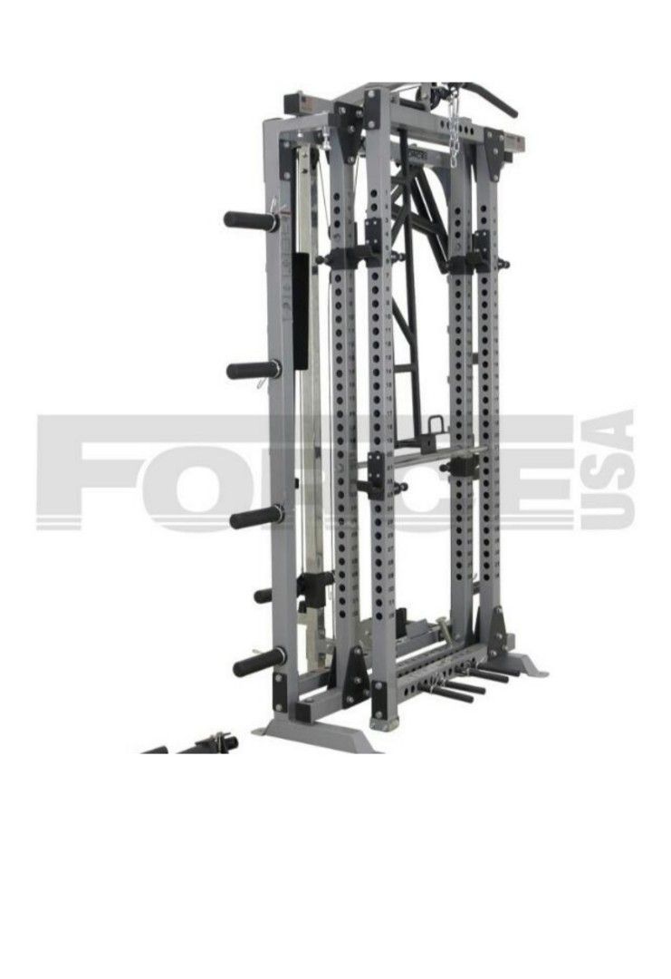 Home Gym Force USA Foldable Gym Rack with Attachments, Sports Equipment ...