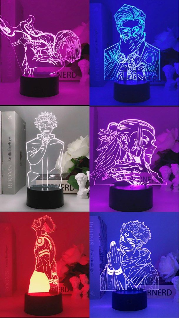 JUJUTSU KAISEN 3D Lamp Night Lights Anime USB Lighting LED Gojo Satoru ...