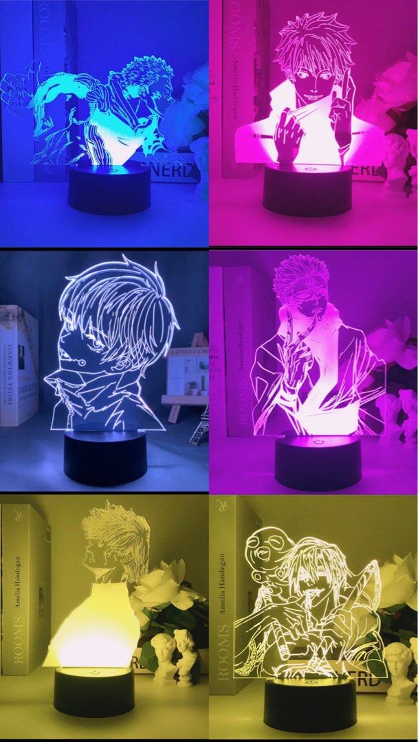 JUJUTSU KAISEN 3D Lamp Night Lights Anime USB Lighting LED Gojo Satoru ...