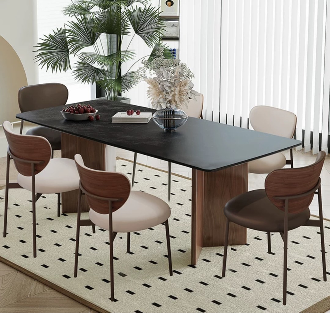 KIRA Modern Sintered Stone Dining Table, Furniture & Home Living ...