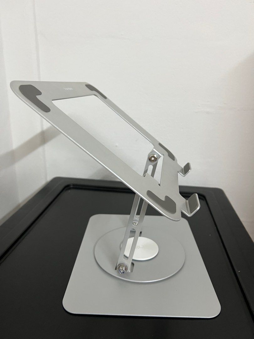 Laptop stand with 360 rotatable base, for ergonomic posture when using ...