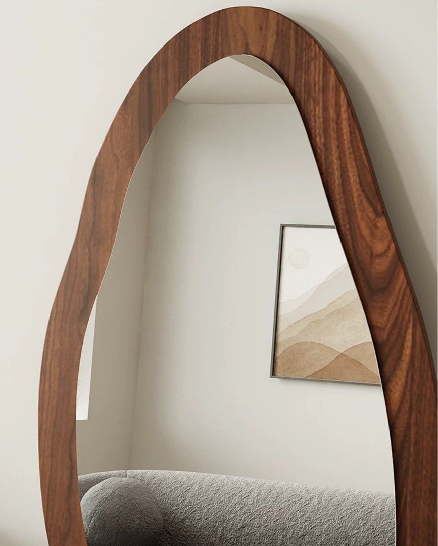 LASELE Modern Irregular Full Length Mirror, Furniture & Home Living ...