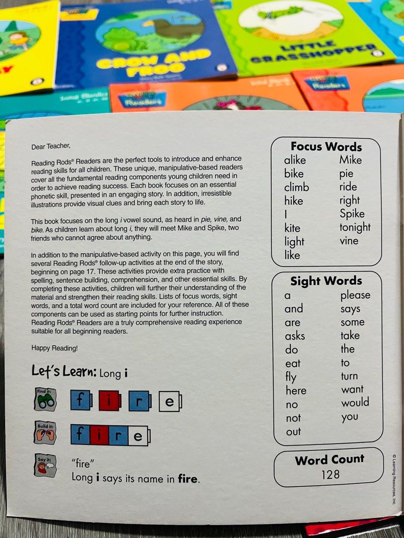 LEARNING RESOURCES Reading Rods Readers USA, Hobbies & Toys, Books ...