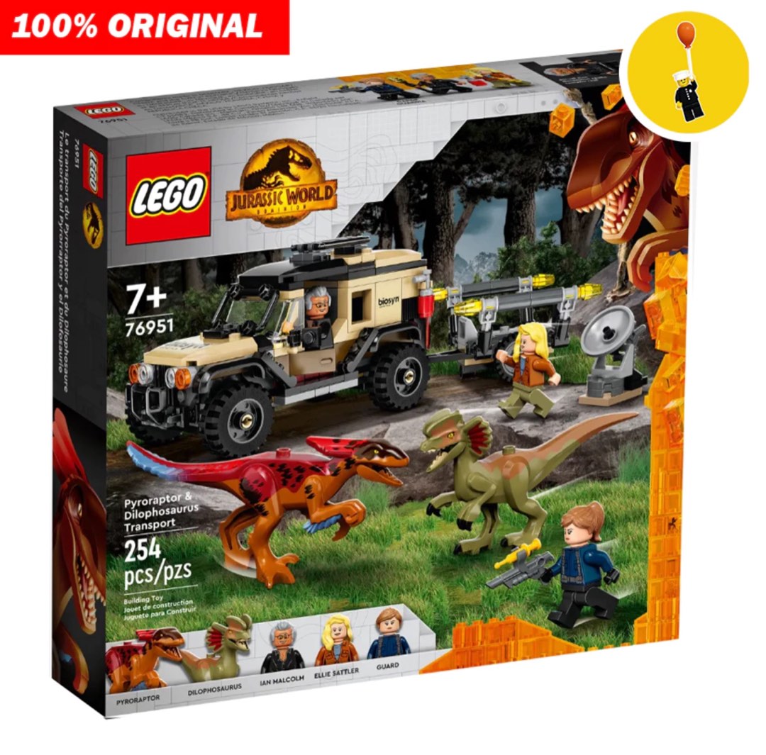 LEGO 76951 Jurassic World Pyroraptor & Dilophosaurus Transport ...