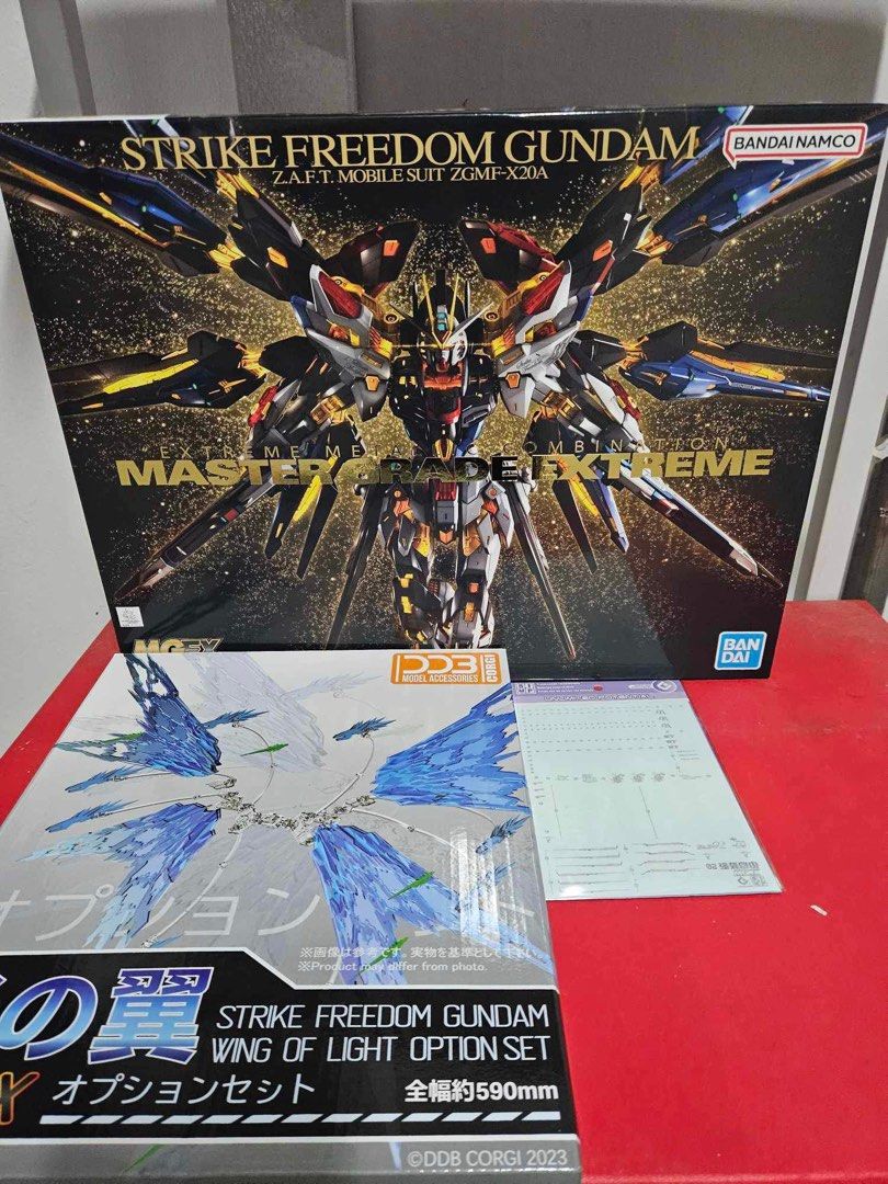 MGEX Strike Freedom Gundam, Wings Of Light, Water Decal Master Grade ...
