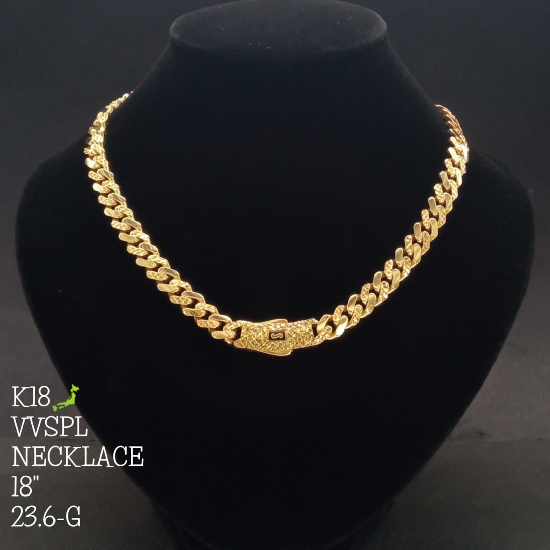 Monaco Men Gold Necklace, Women's Fashion, Jewelry & Organizers ...