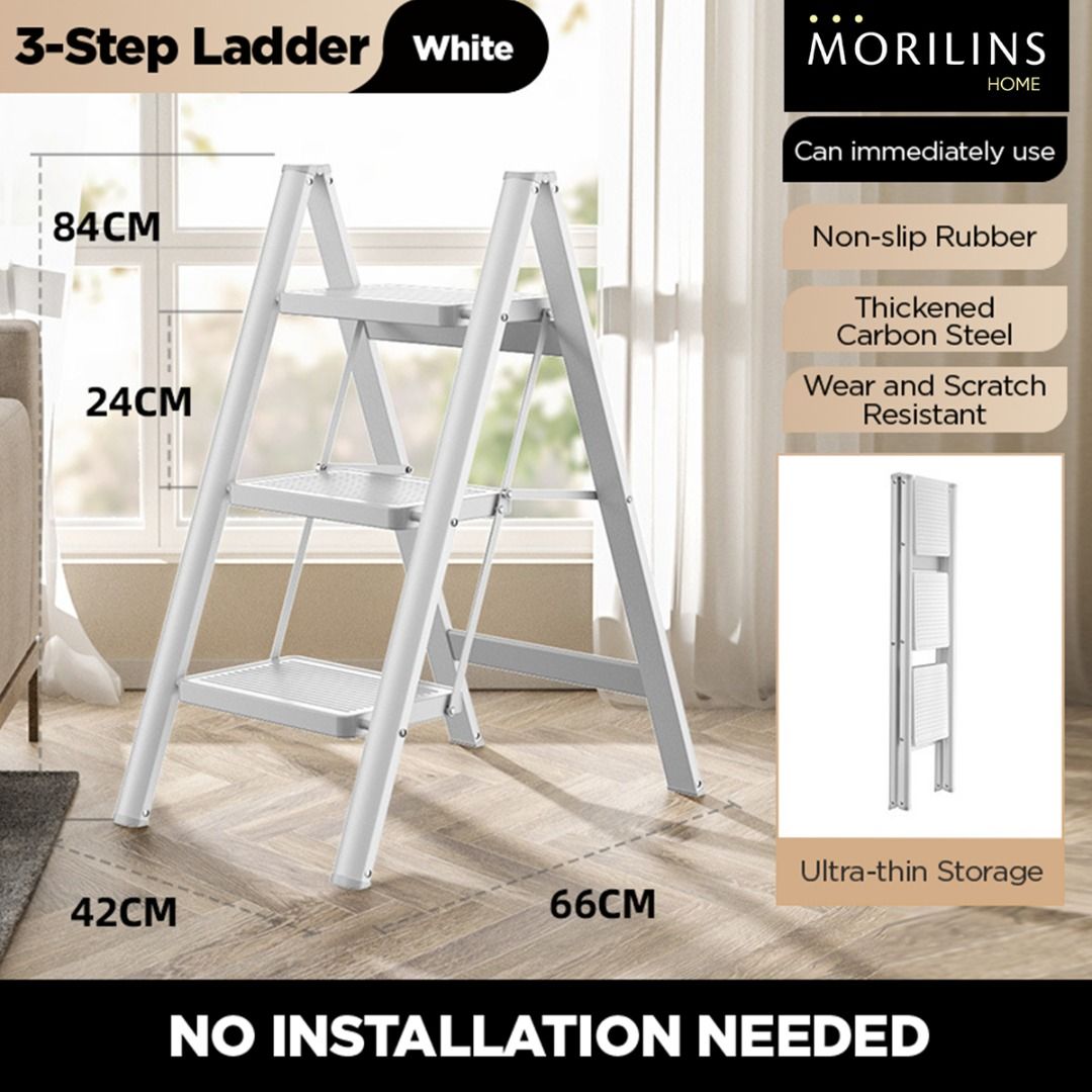 [Morilins Home] Modern Minimalist 3-Step / 4-Step Lightweight Folding ...