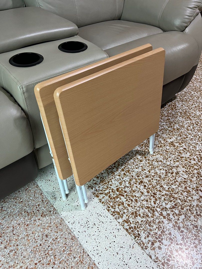 Nitori Compact Folding Table Light wood colour Fretta LBR, Furniture ...