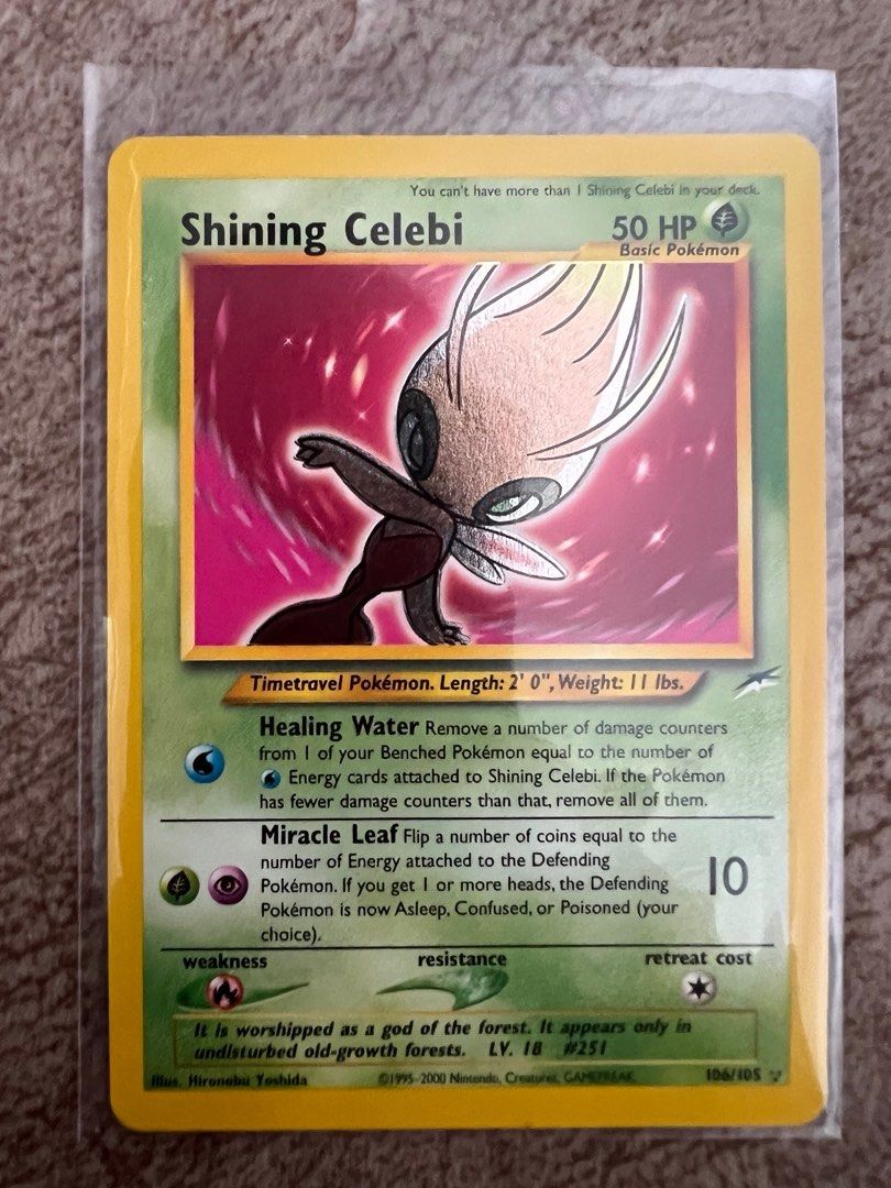 NM Shining Celebi Neo Destiny, Hobbies & Toys, Toys & Games on Carousell