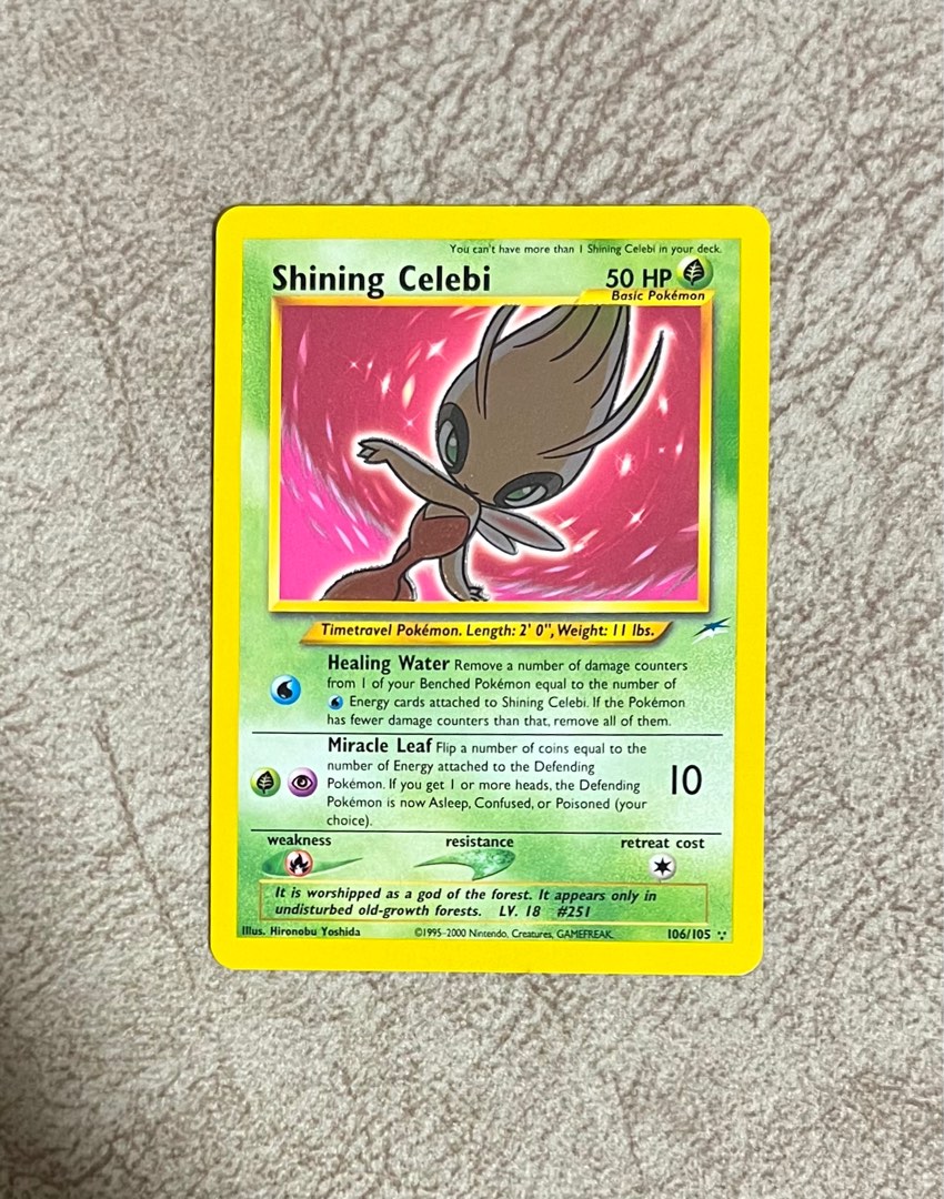 NM Shining Celebi Neo Destiny, Hobbies & Toys, Toys & Games on Carousell