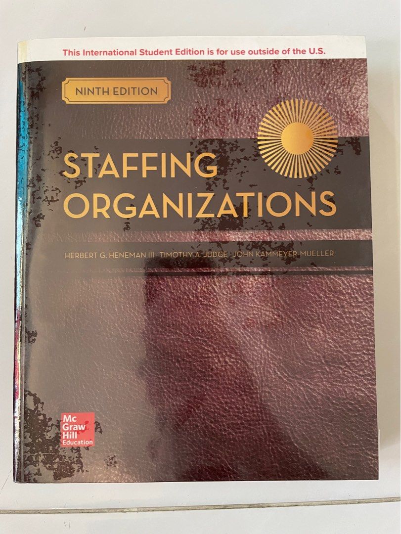 NTU textbook Staffing Organisation BH2603/BH2607 Talent Sourcing ...