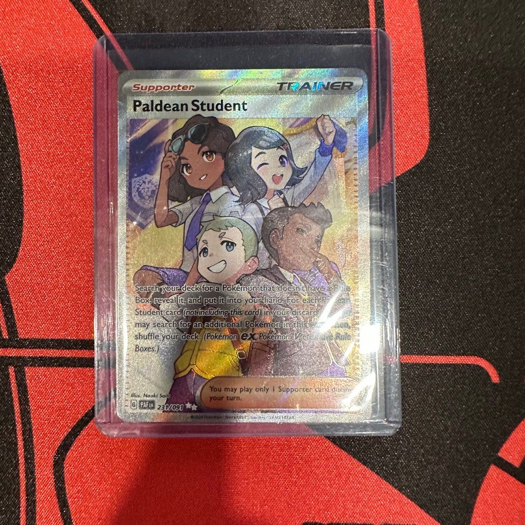 Paldean Student Full Art FA SR Illustration Rare 231/091 Paldean Fates ...