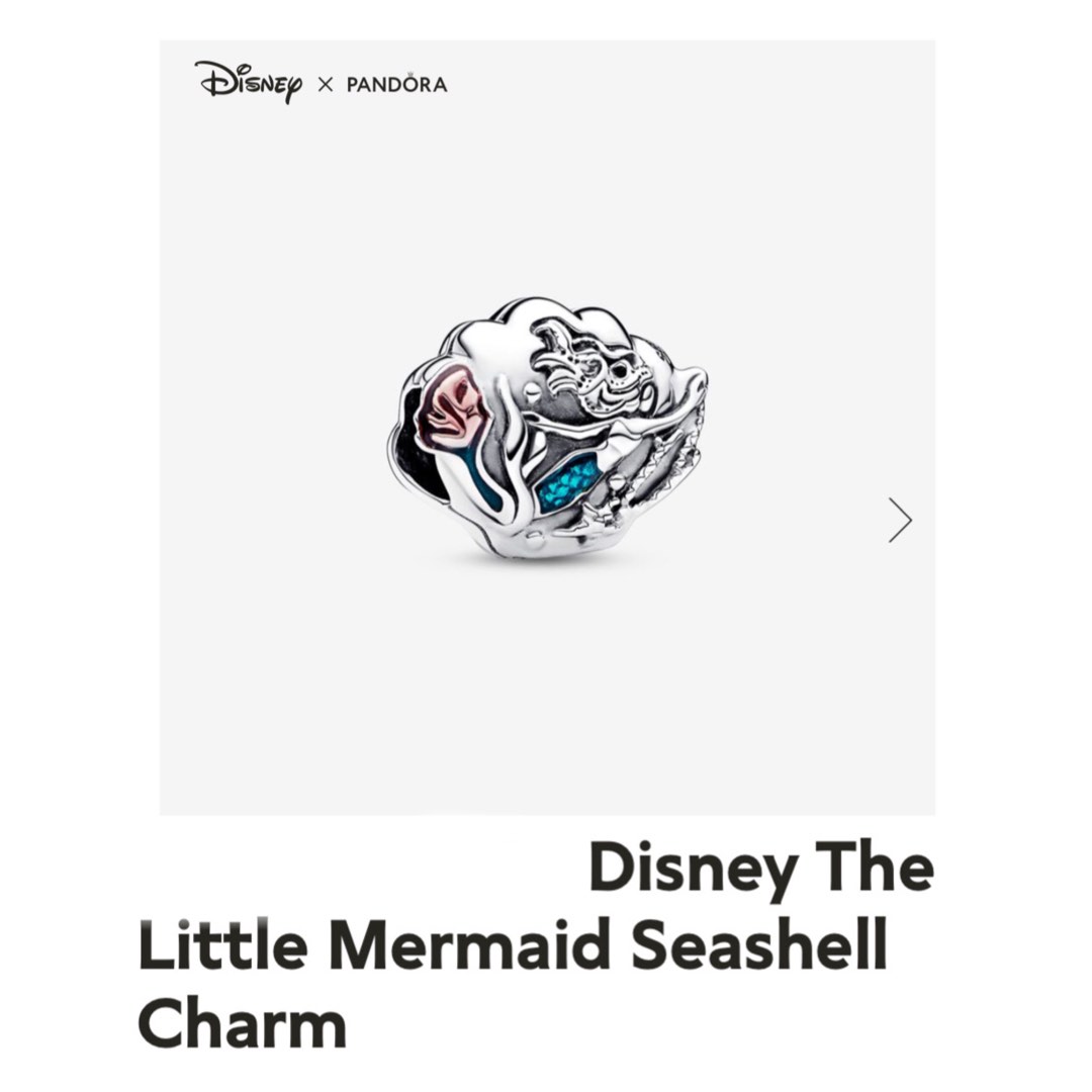 Pandora Disney The Little Mermaid Seashell Charm 792687C01, Men's ...