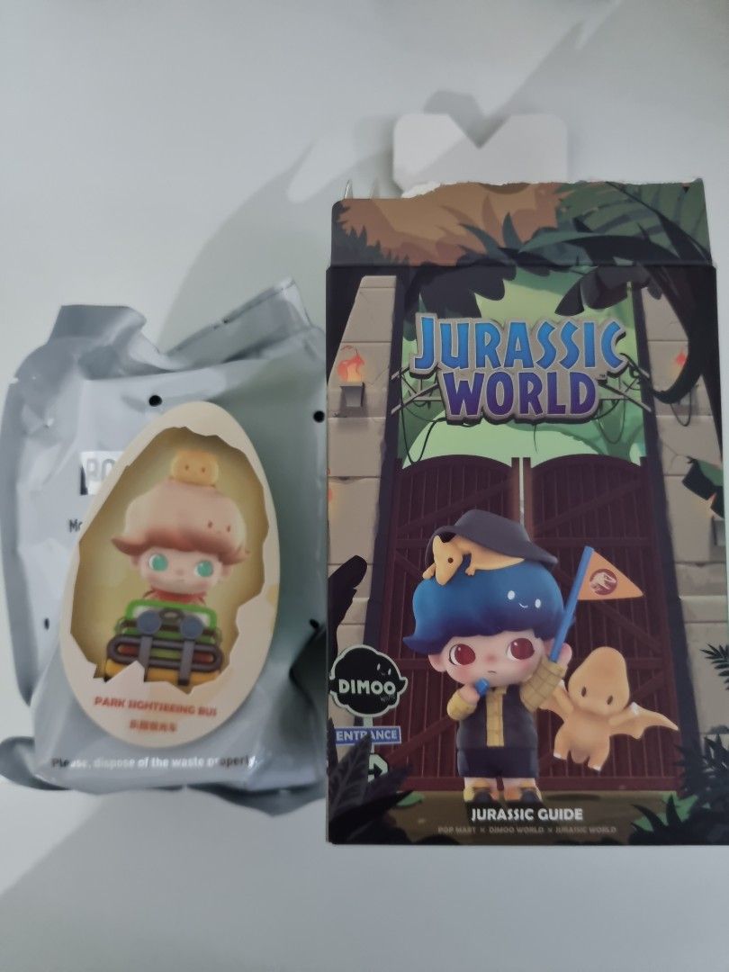 BNIF Popmart Dimoo Jurassic World - Park sightseeing bus, Hobbies ...