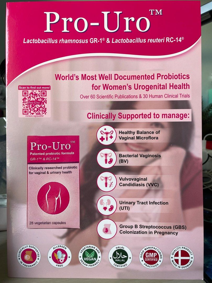 Pro-Uro Patented Probiotics (28 Vegetarian Capsules), Health ...