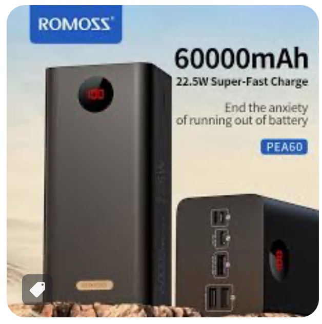 Romos Powerbank 60000mAh, Mobile Phones & Gadgets, Mobile & Gadget ...