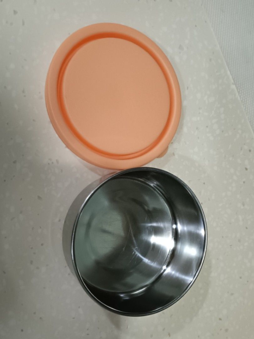 Round metal container and accessories, Furniture & Home Living, Home ...