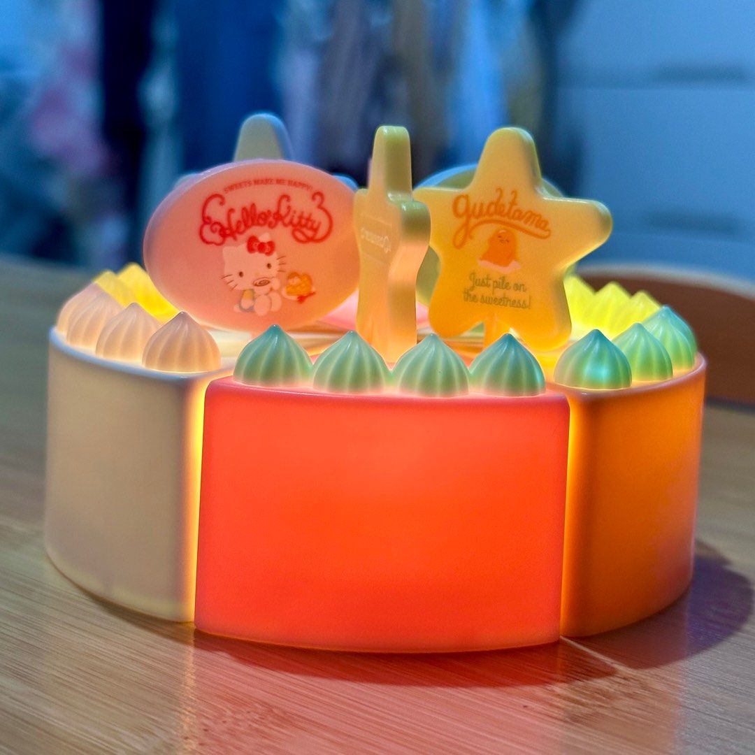 Sanrio Characters Light Up Cake Slice Gachapon (Gudetama, Little Twin ...