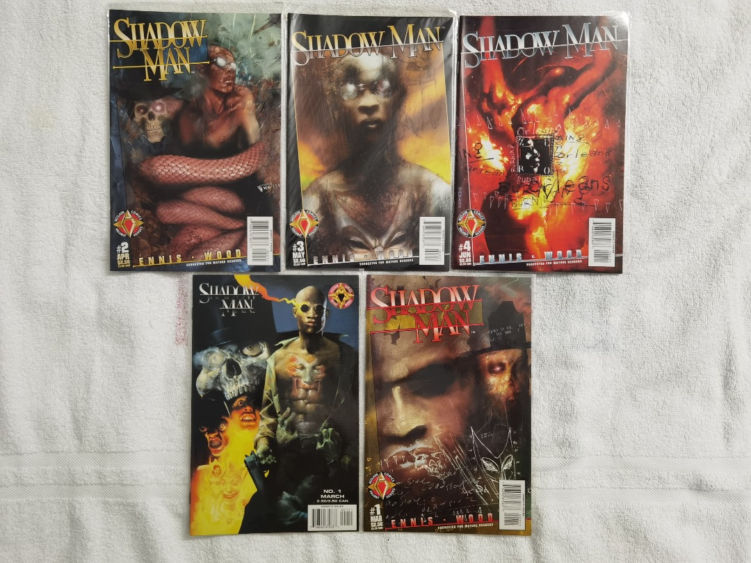 Shadowman (1997 2nd series) issue 1-4. Written by Garth Ennis, with art and cover by Ashley Wood ...