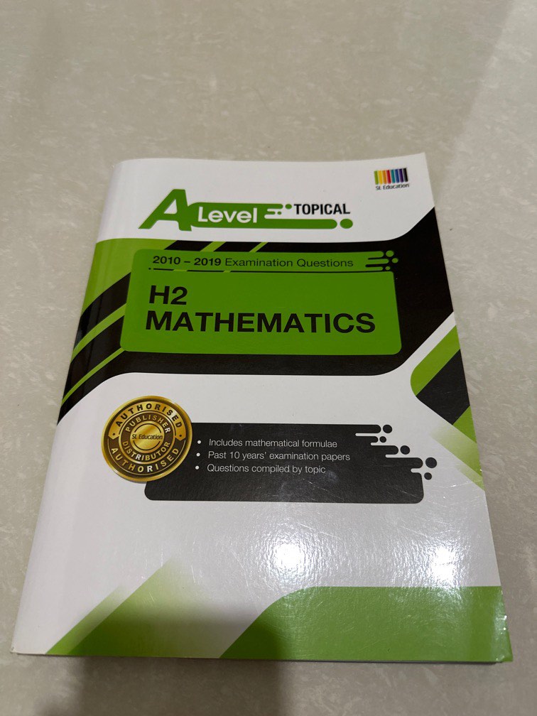 ALevel H2 Math TYS Topical 2010-2019 Assessment Book, Hobbies & Toys ...