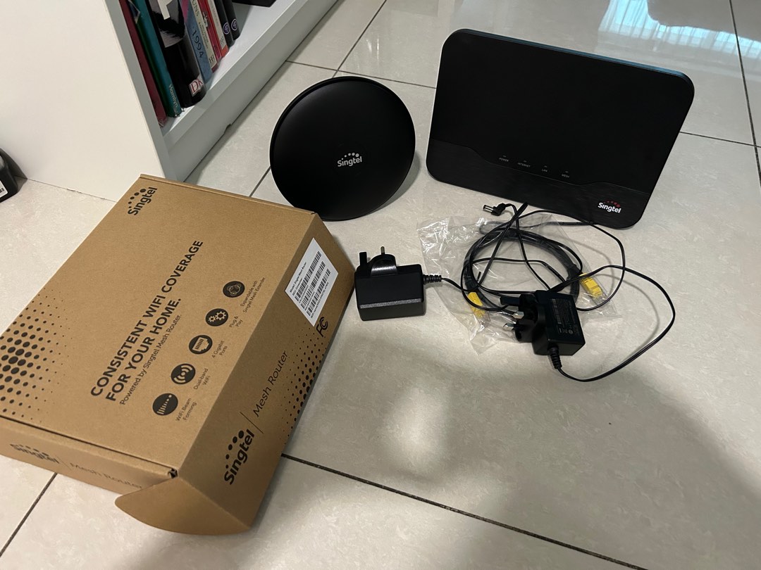 SingTel 5G mesh router and disc, Computers & Tech, Parts & Accessories ...