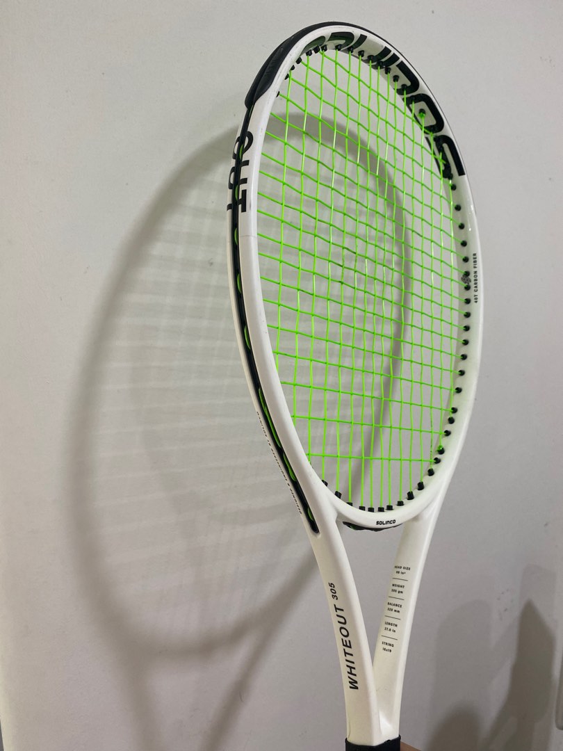 Solinco Whiteout 16x19 tennis racket, L2, Sports Equipment, Sports ...