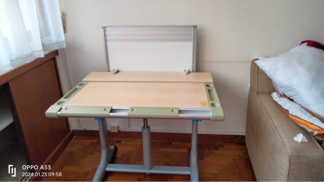 Study Table height adjustable, Furniture & Home Living, Furniture ...