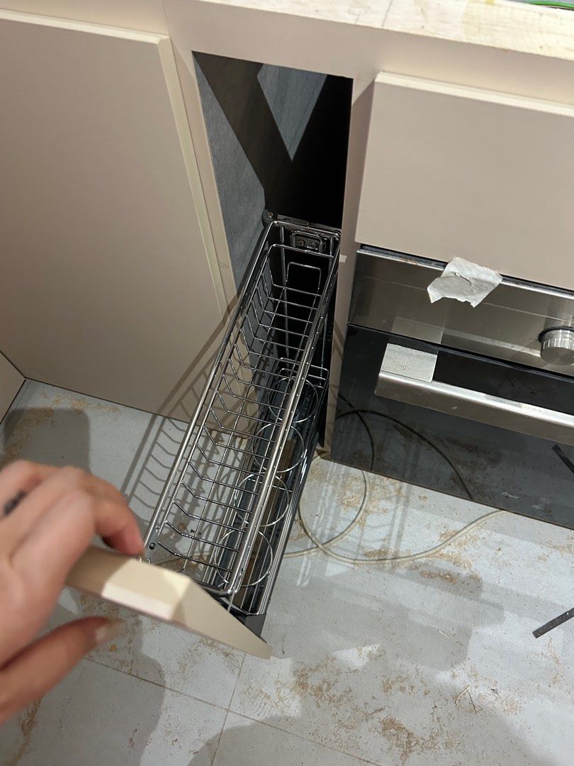 SUS304 Excel Hardware 150mm Pull-out Sauce Tray, Furniture & Home ...