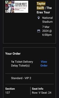 Taylor Swift Concert Ticket Singapore, Tickets & Vouchers, Event ...