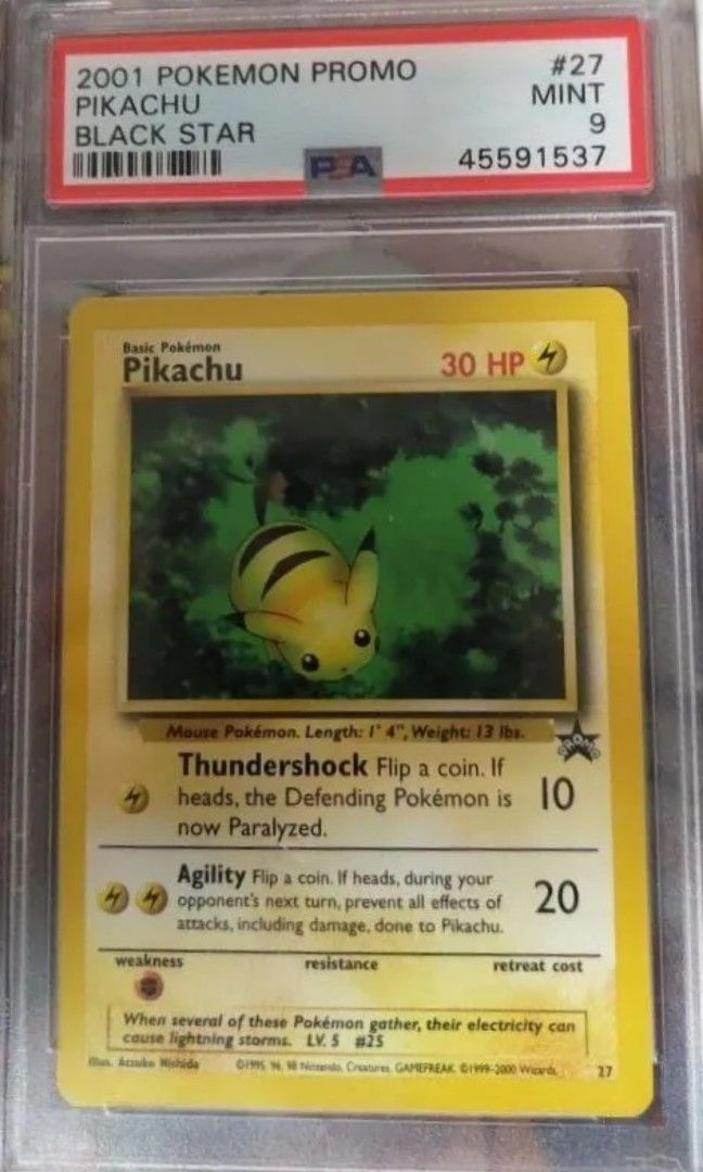 Tcg Pokemon Pikachu black star promo psa9, Hobbies & Toys, Toys & Games ...