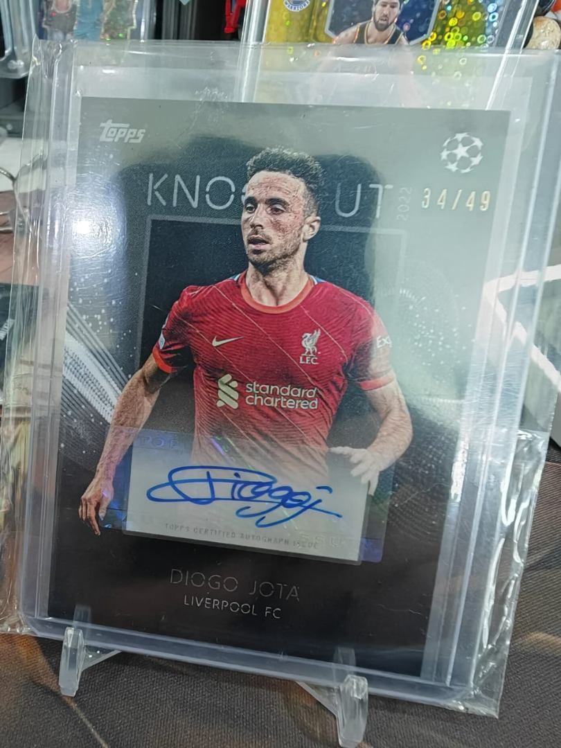 Topps UCL Knockout 2022 Diogo Jota Liverpool FC auto, Hobbies & Toys ...