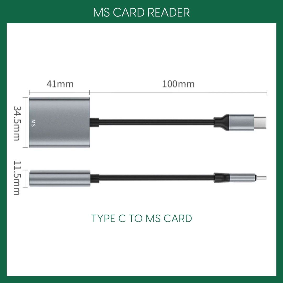 Type C to MS Card Reader, Brand New, Mobile Phones & Gadgets, Mobile ...