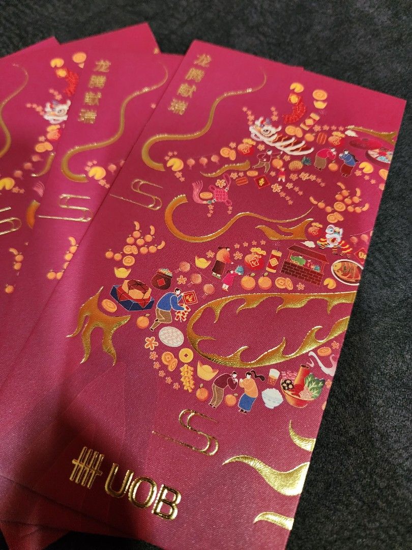 UOB dragon red packets 2024, Everything Else on Carousell