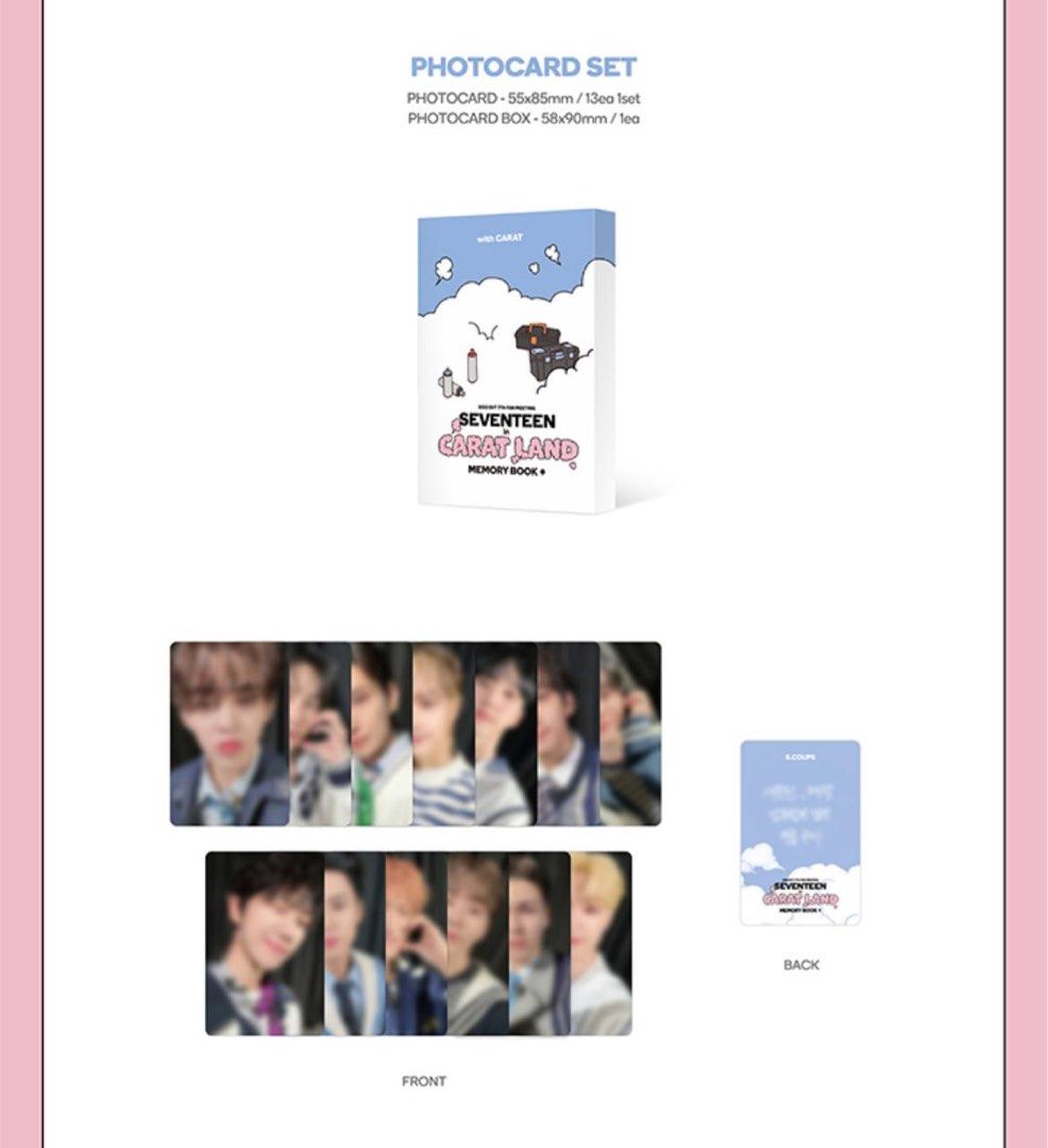 【WTS/LFB】SEVENTEEN 2023 CARATLAND MEMORY BOOK PERSONAL SET SHARING, Hobbies & Toys, Memorabilia ...