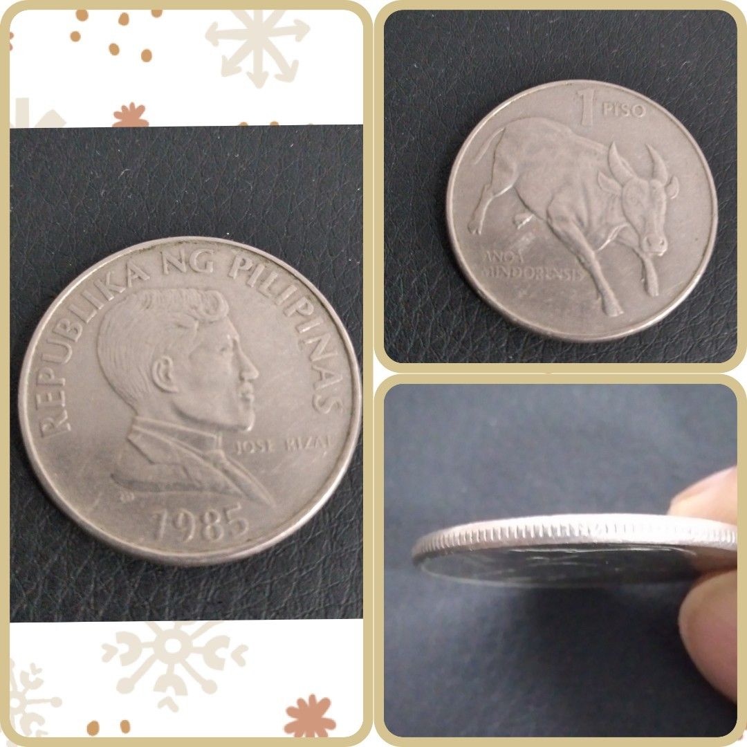 100% Authentic 1985 Philippines 1 piso old coin *Actual Pictures Taken ...