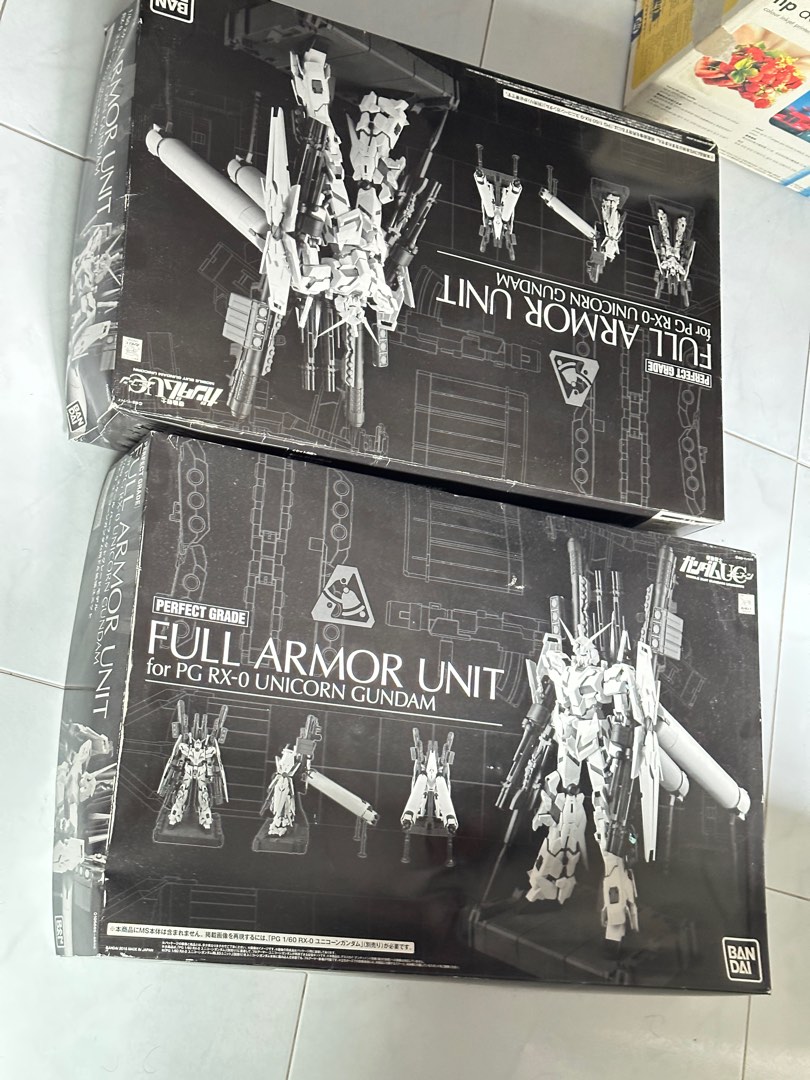 2x PG Full Armor Unit for Unicorn Gundam, Hobbies & Toys, Toys & Games on Carousell