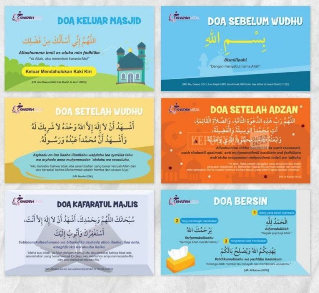 30 PIECES Islamic Children's Daily Dhikr & Doa Stickers With ...