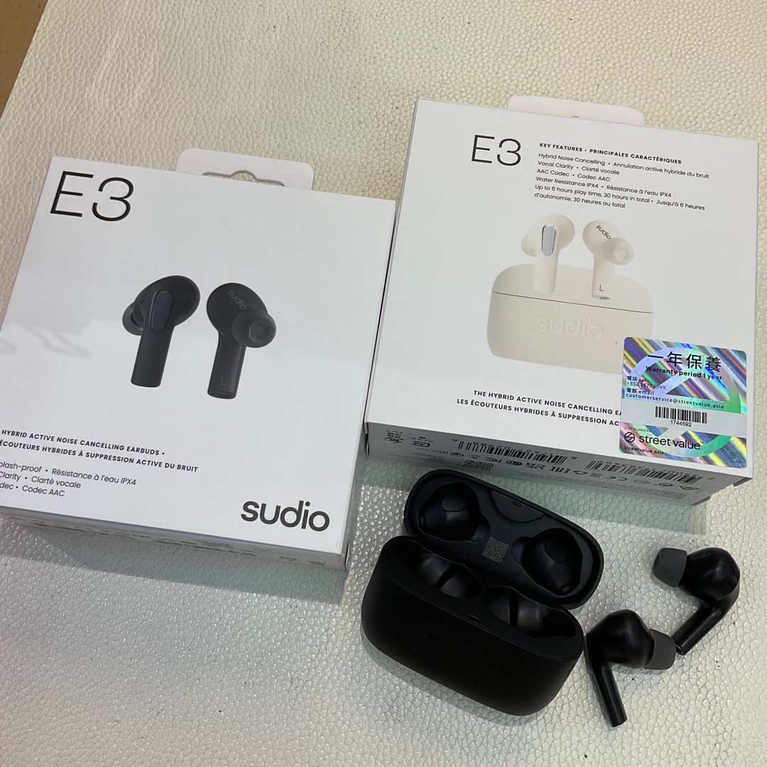 [全港免運] - Sudio E3 複合式降噪藍芽耳機 [2色選擇], 音響器材, 耳機 - Carousell